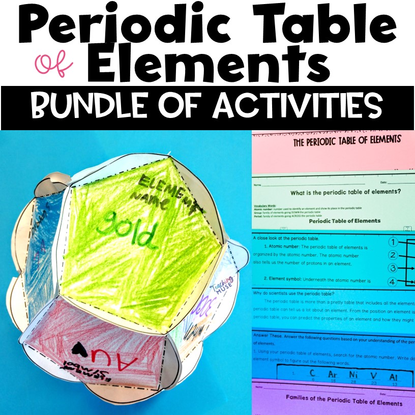 Periodic Table Worksheet Middle School