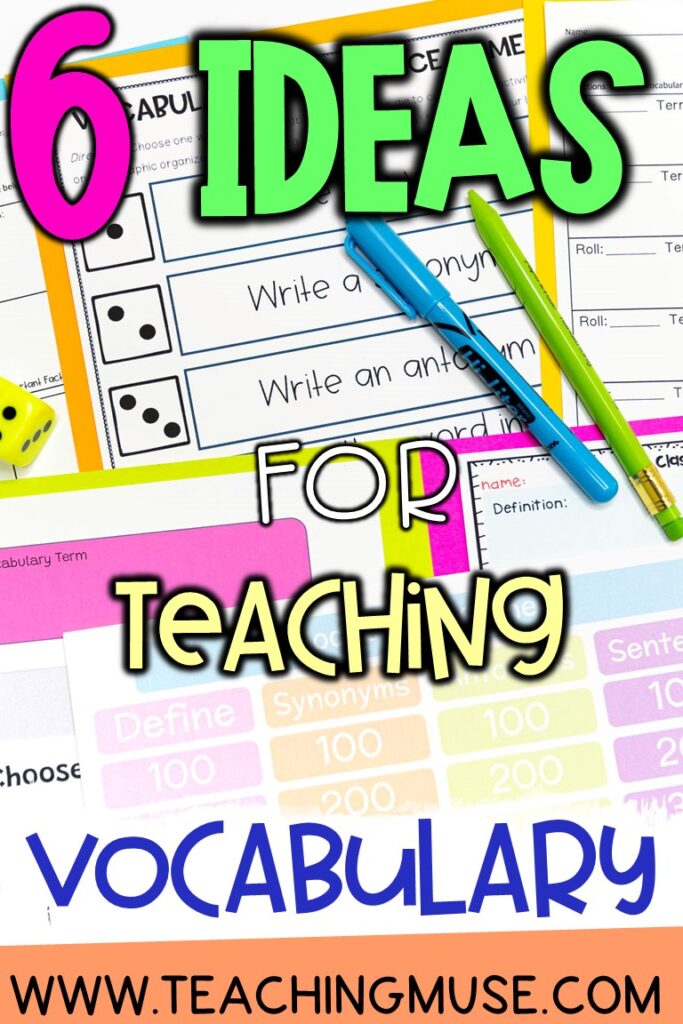 6 Fun Vocabulary Activities to Use with Any Word List - Teaching Muse