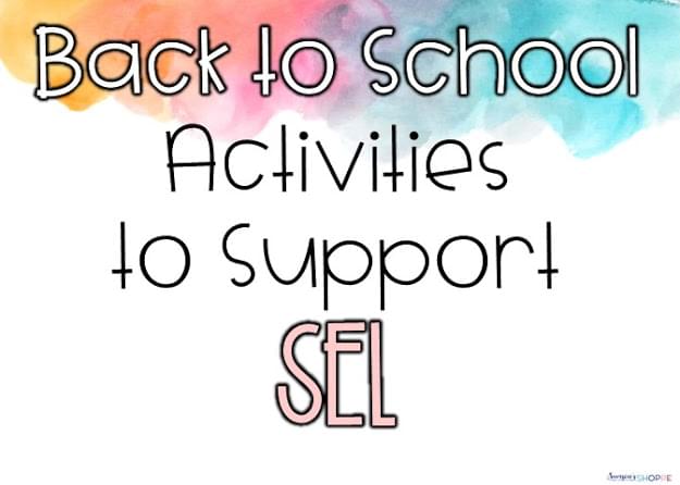Back to School SEL Activities - Teaching Muse
